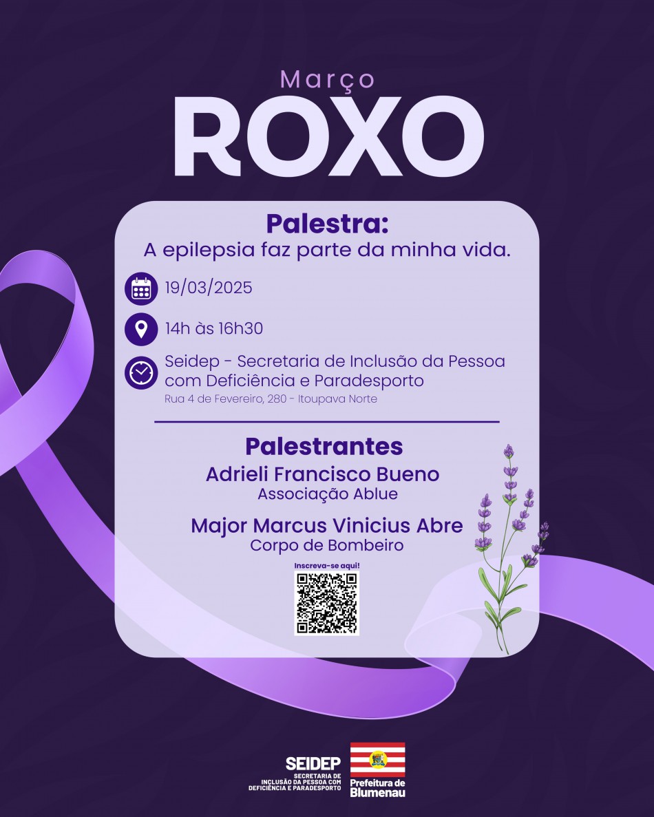 Março Roxo: Blumenau promove roda de conversa sobre epilepsia - TV ...